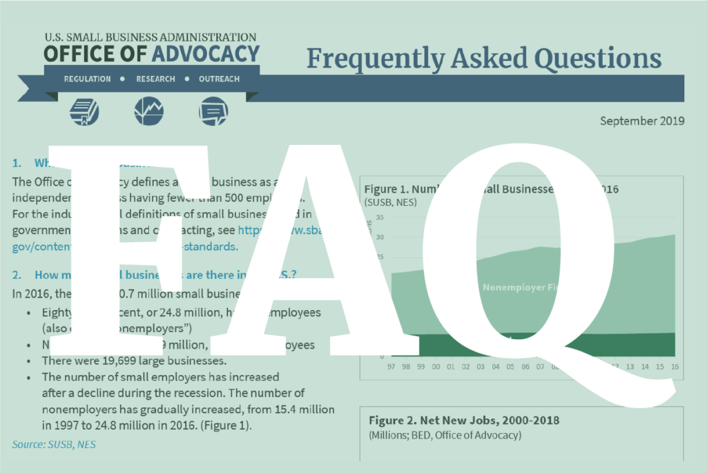 Frequently Asked Questions About Small Business 2019 – Office of Advocacy